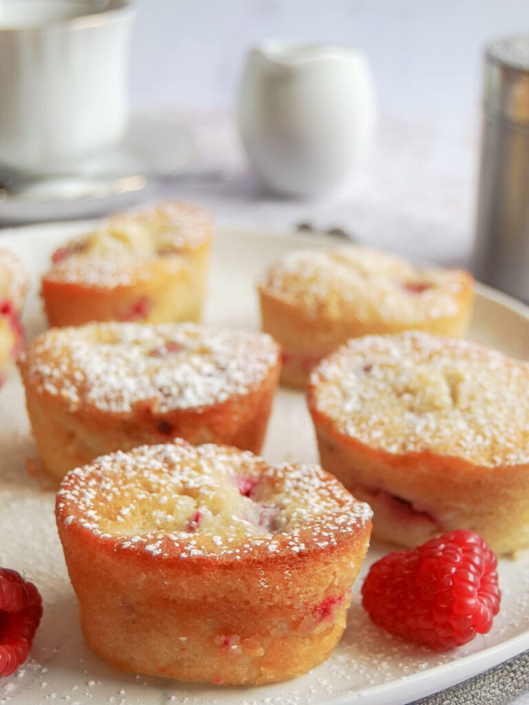 Raspberry and Peach Friands - Something Sweet Something Savoury