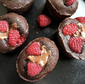 Gooey Chocolate Cakes with Raspberries and Nutella - Something Sweet ...