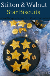 Stilton and Walnut Star Biscuits - Something Sweet Something Savoury