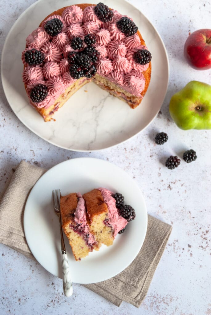 Apple and Blackberry Cake - Something Sweet Something Savoury