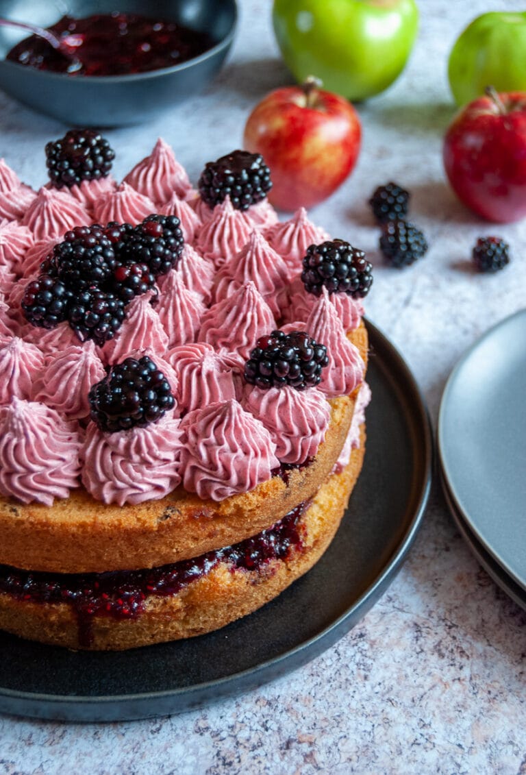 Apple and Blackberry Cake - Something Sweet Something Savoury