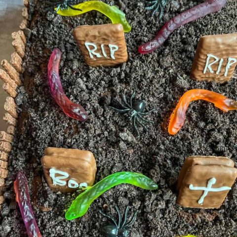Halloween Graveyard Cake - Something Sweet Something Savoury