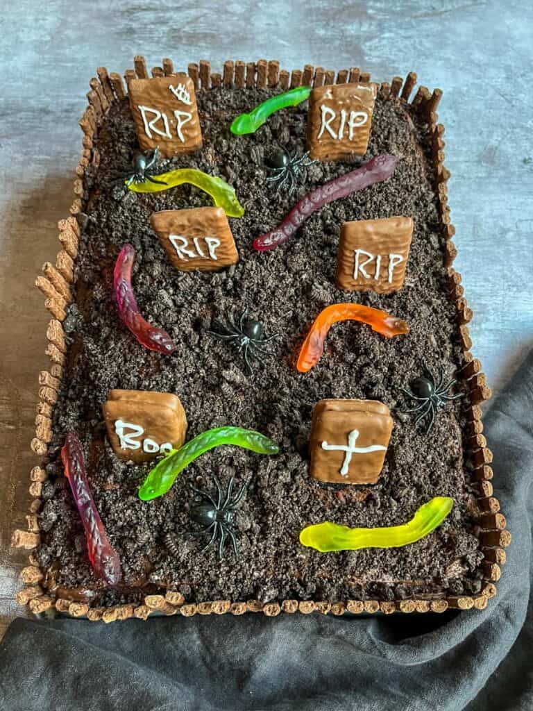 Halloween Graveyard Cake - Something Sweet Something Savoury