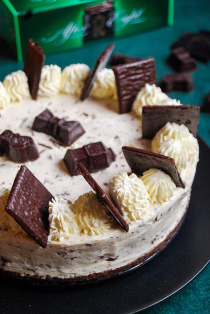 No bake after eight cheesecake - Something Sweet Something Savoury