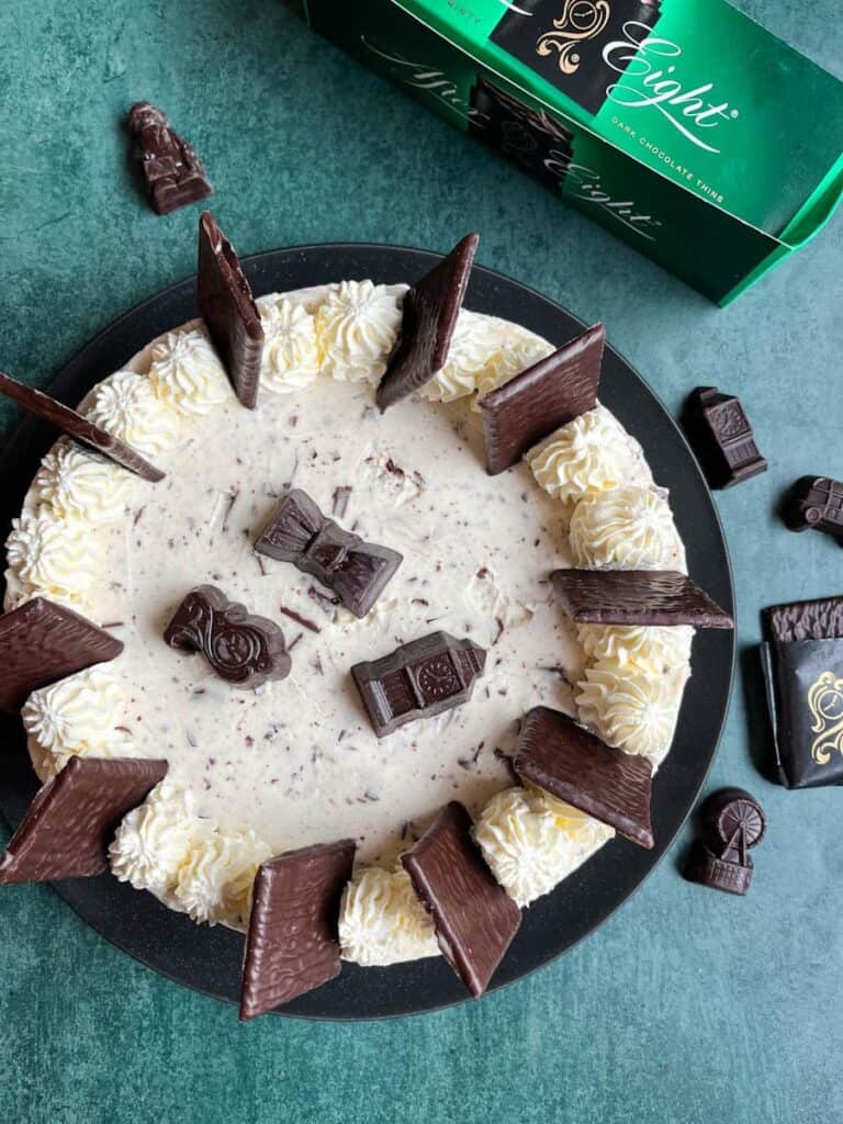 No bake after eight cheesecake - Something Sweet Something Savoury