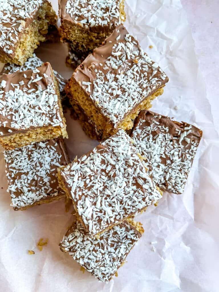 Chocolate Coconut Flapjacks - Something Sweet Something Savoury