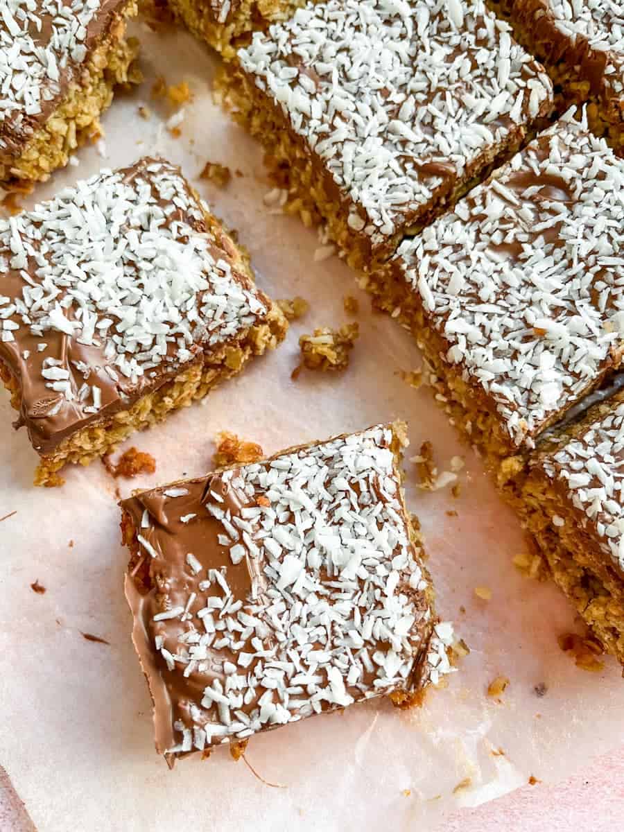 Chocolate Coconut Flapjacks - Something Sweet Something Savoury