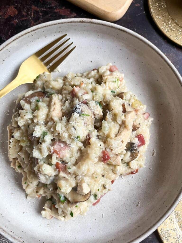 Leftover Turkey Risotto - Something Sweet Something Savoury